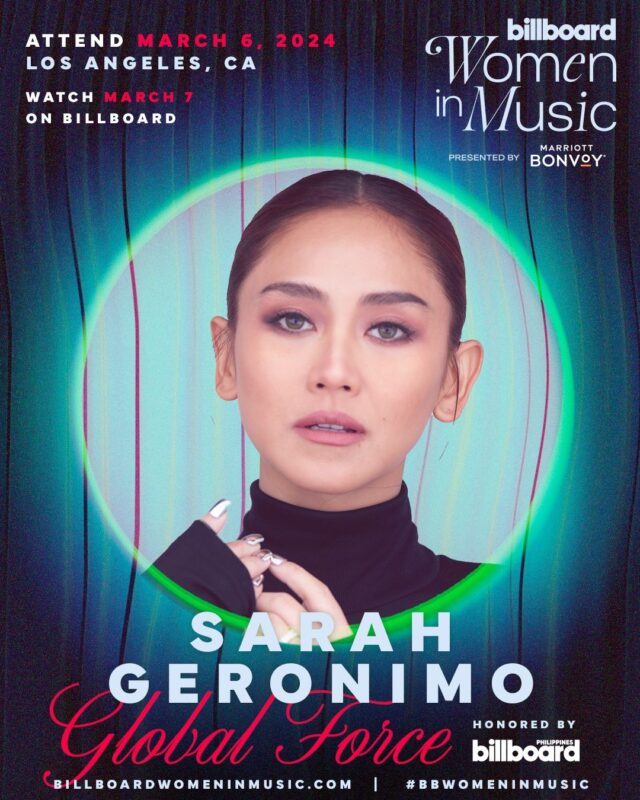 Why Sarah Geronimo Deserves the Billboard Global Force Award