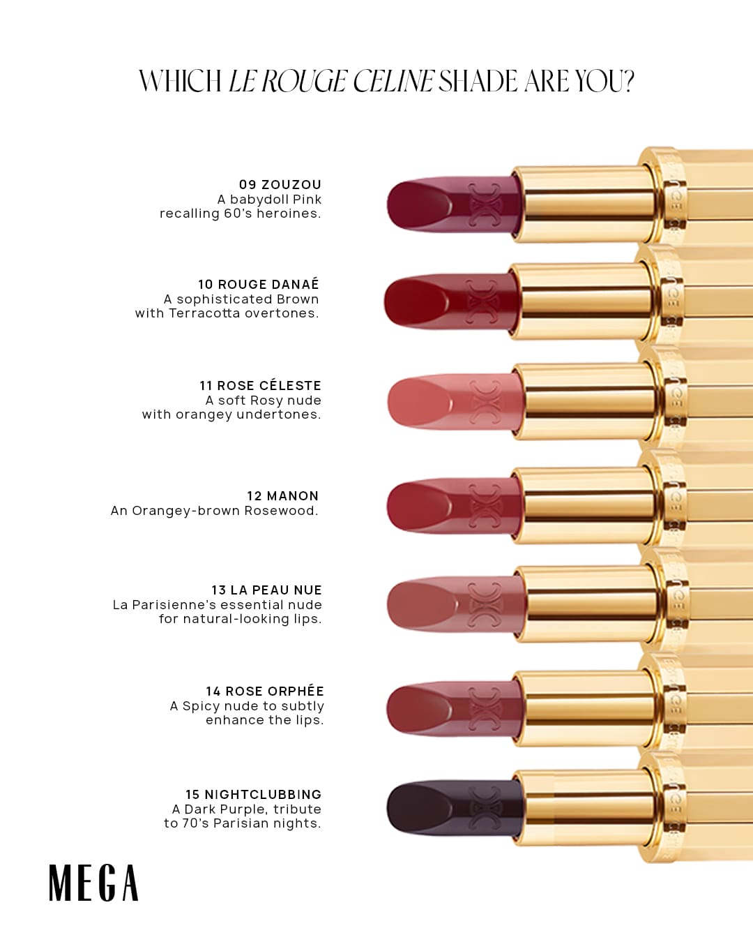 Le Rouge CELINE Now Comes in 15 Mood-Defining Shades
